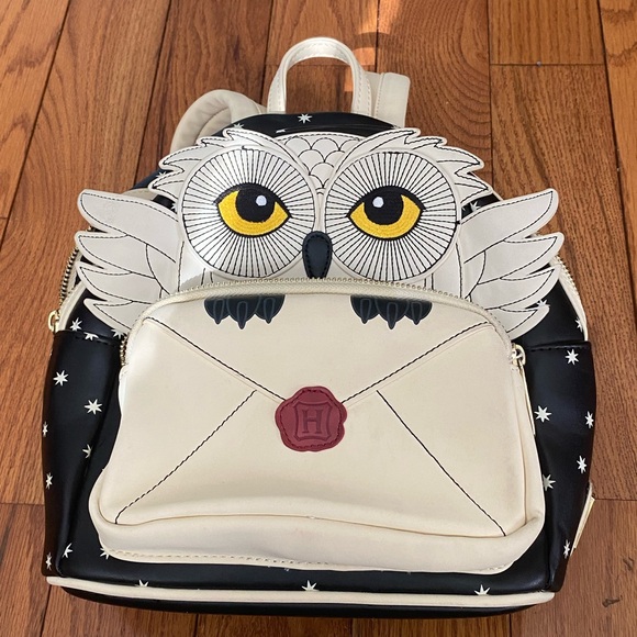 Loungefly | Bags | Nwot Harry Potter Hedwig Black Ivory Leather ...